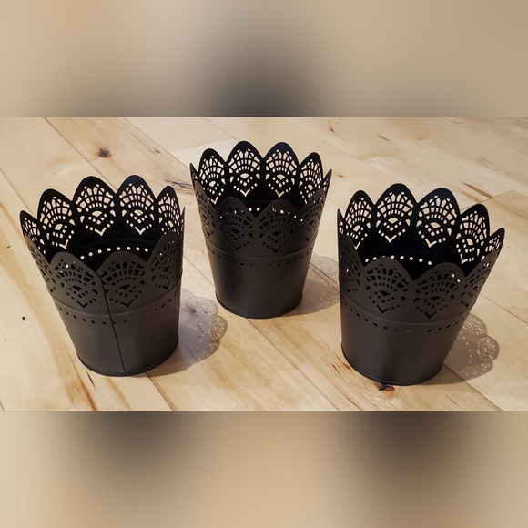 Holiday | New 3 Small Black Decorative Tins | Poshmark